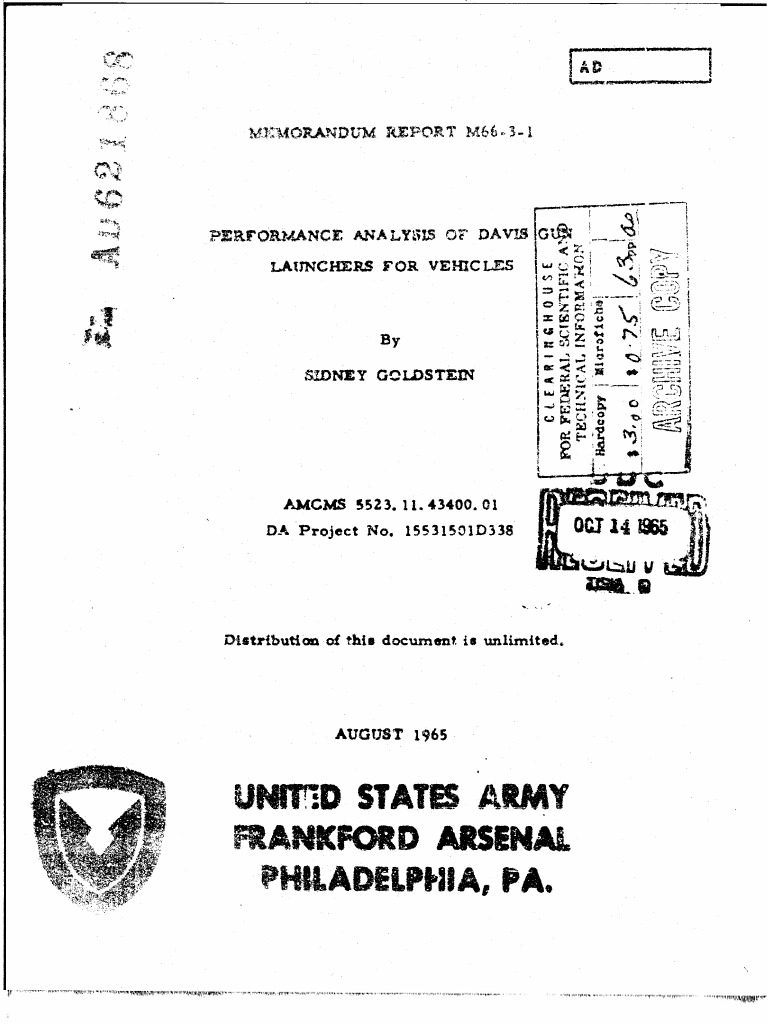 Performance Analysis of Davis Gun Launches For Vehicles | PDF | Gun ...