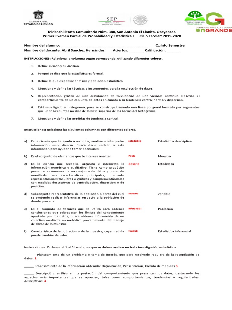 Exam Proba I | PDF | Estadísticas | Histograma