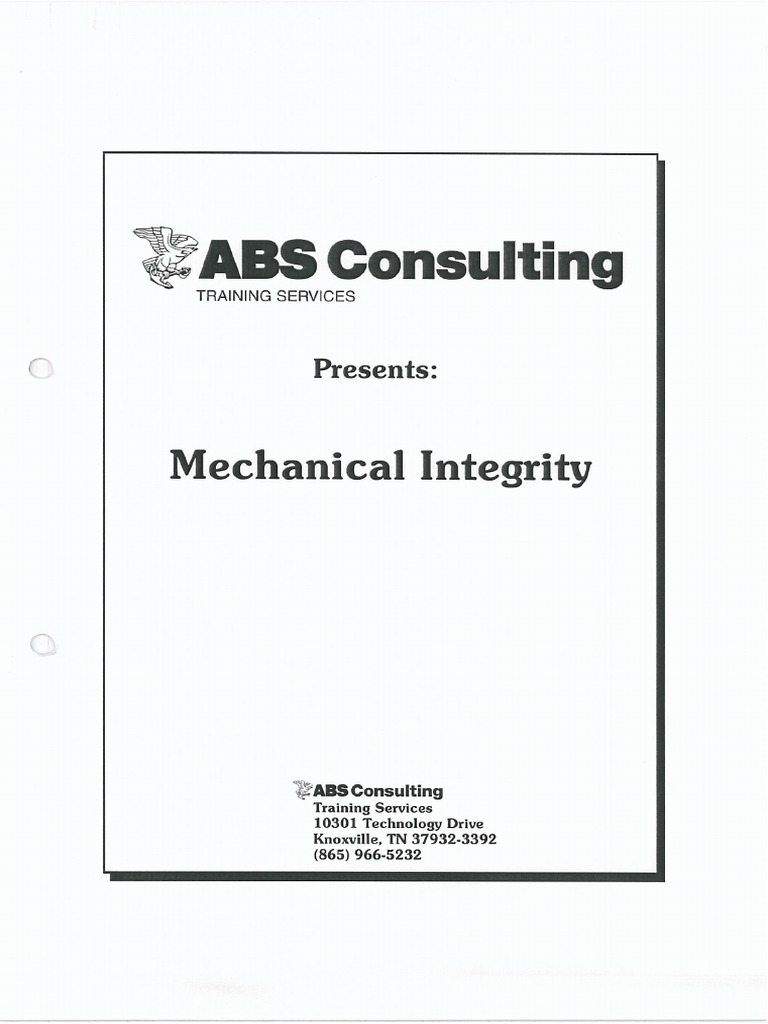 ABS - Mechanical Integrity | PDF