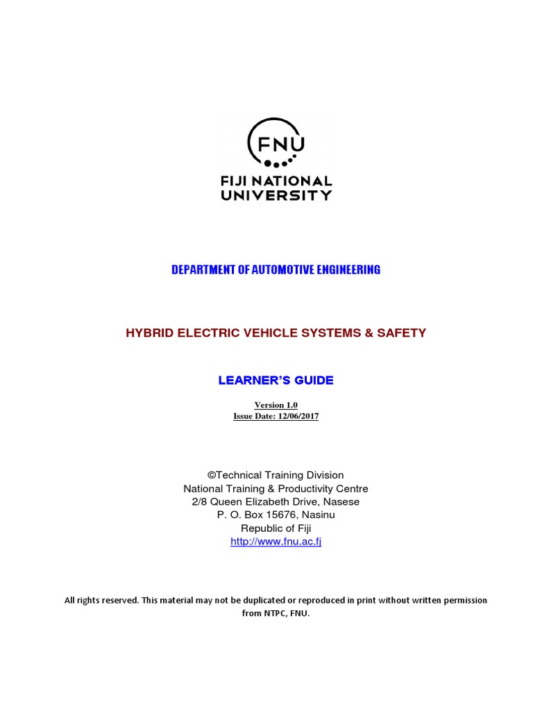 Hybrid Learner Guide | PDF | Hybrid Electric Vehicle | Electric Vehicle