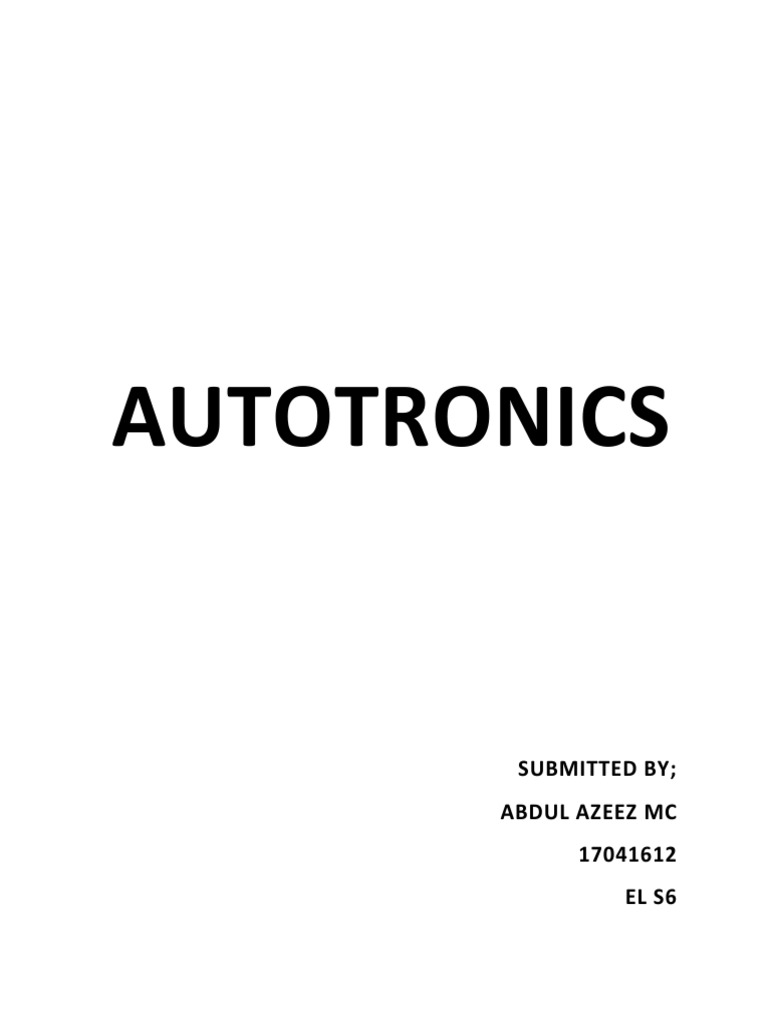 AUTOTRONICS | PDF | Anti Lock Braking System | Fuel Injection