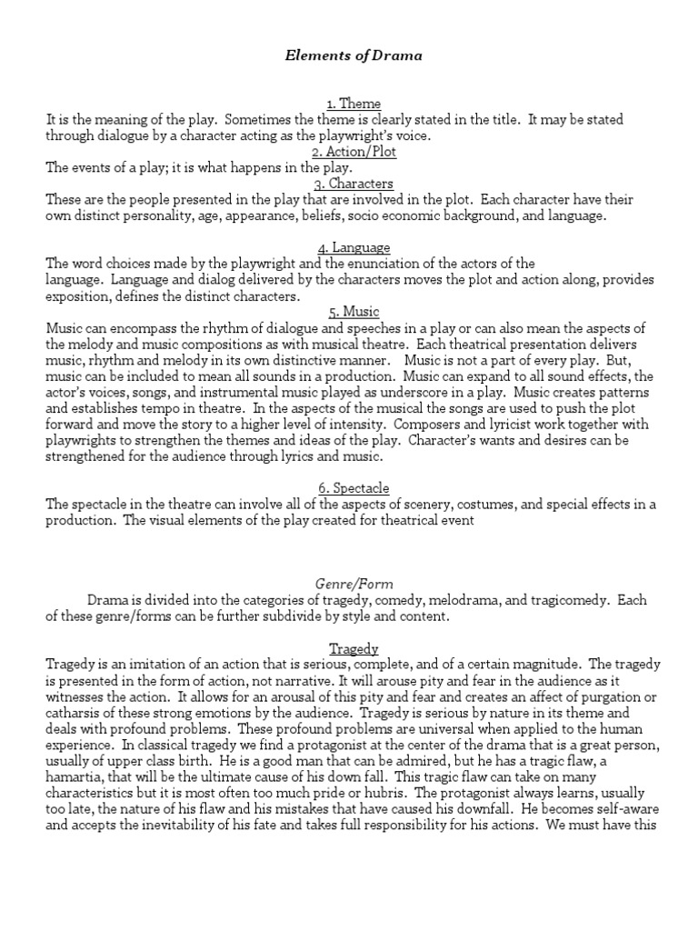 The Elements of Drama: A Comprehensive Guide to the Building Blocks of ...