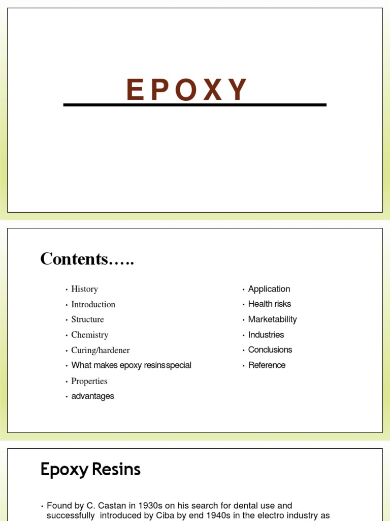 Epoxy Resin | PDF | Epoxy | Physical Sciences
