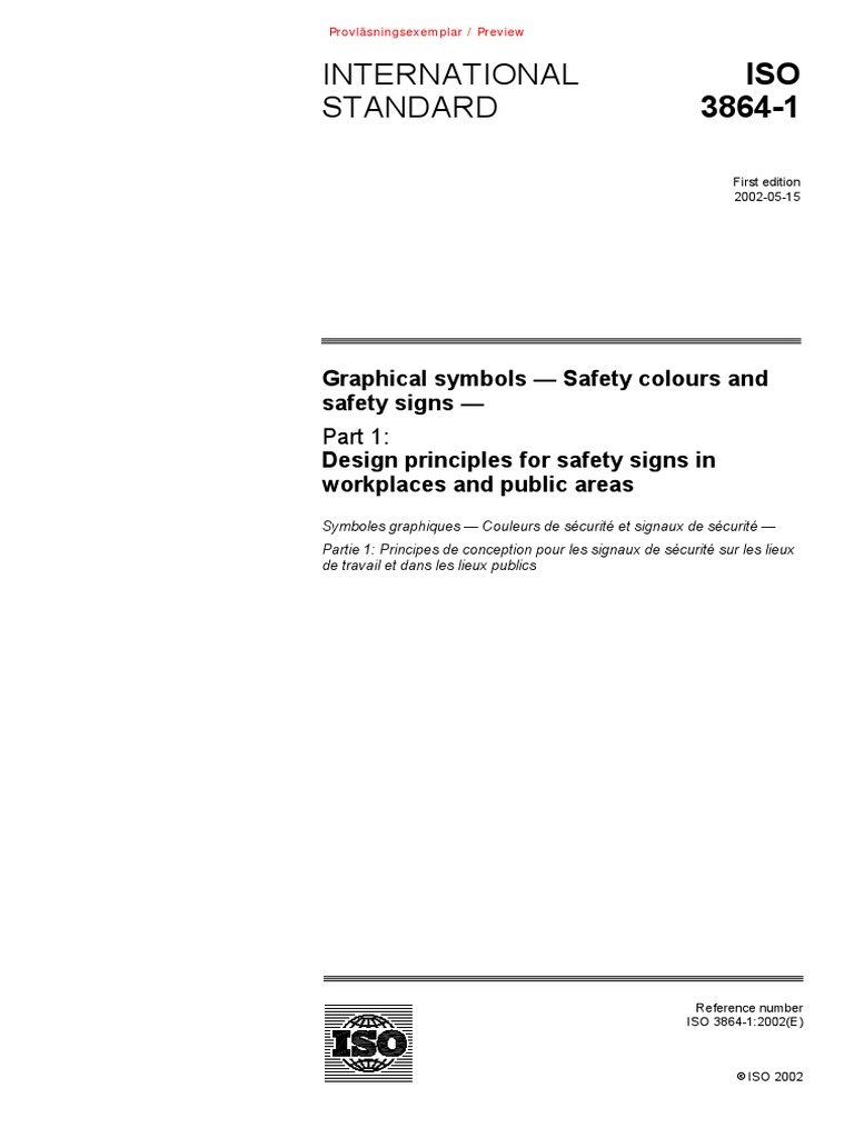 Iso 3864 1 2002 en FR PDF | PDF | Emission Spectrum | International ...