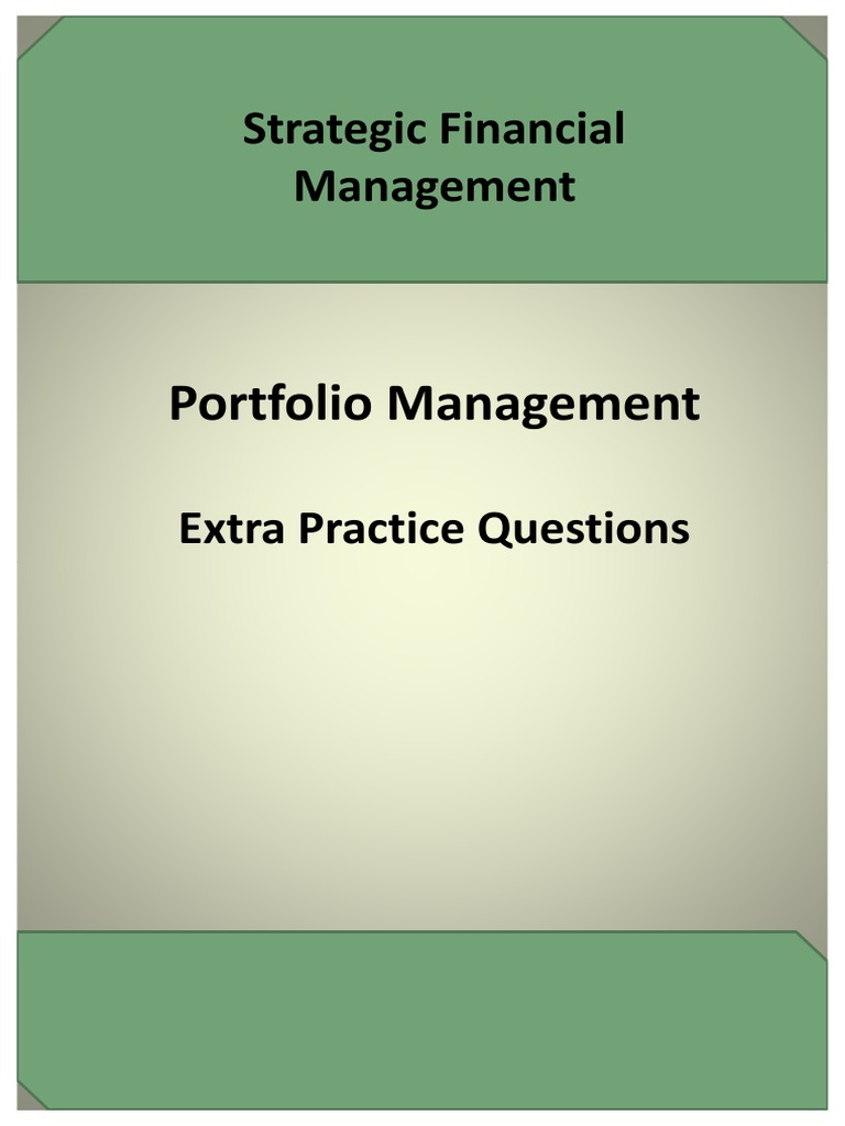 Strategic Financial Management Practice | PDF | Beta (Finance ...