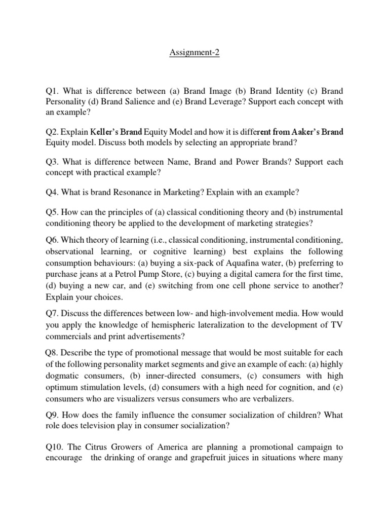 Assignment 2 | PDF | Brand | Advertising