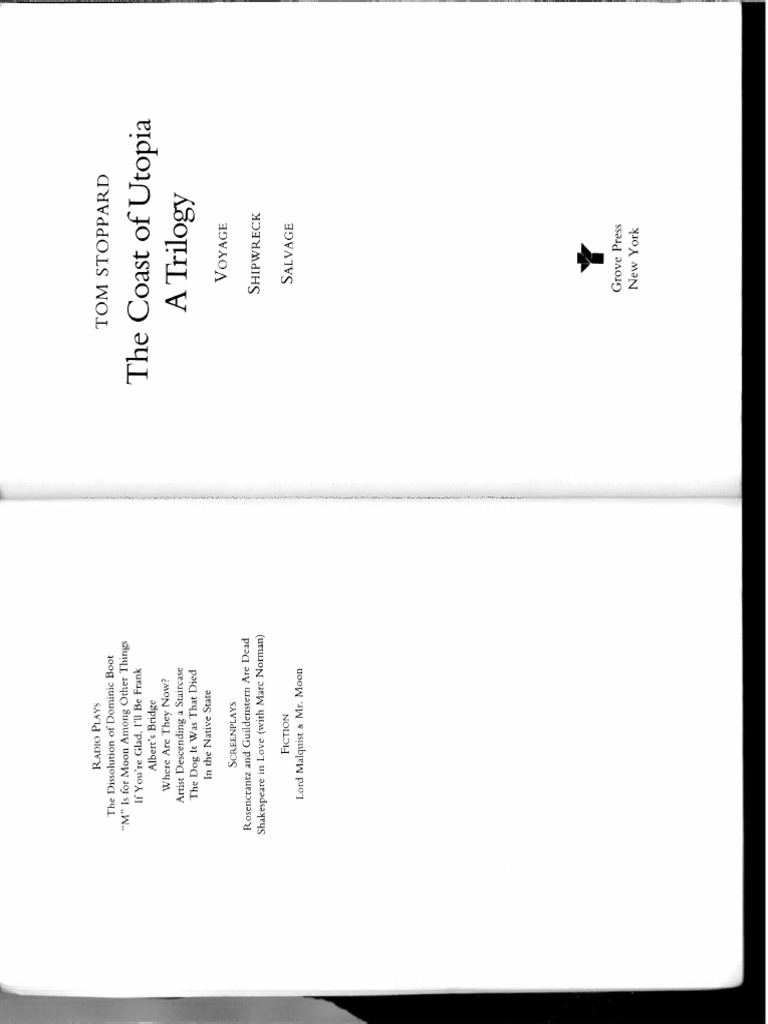 Stoppard, Tom - The Coast of Utopia - Shipwreck (2007) PDF | PDF
