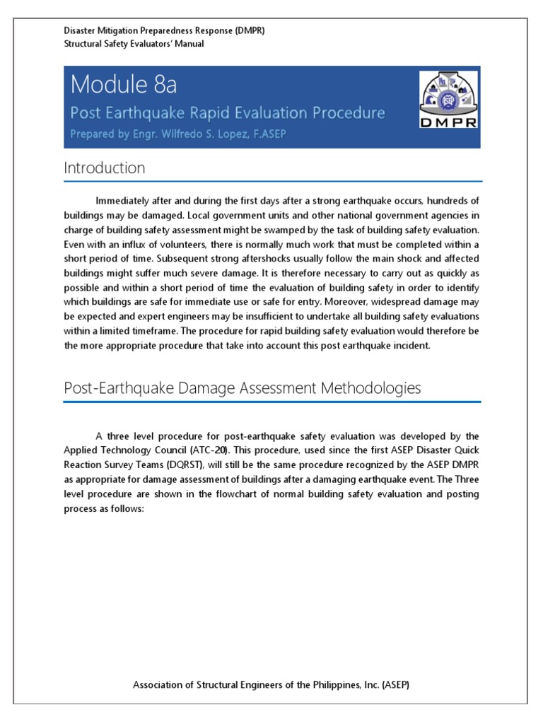 Post-Earthquake Building Damage Assessment | PDF | Emergency Management ...