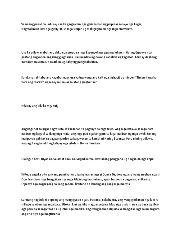 Sa Unang Panahon | PDF