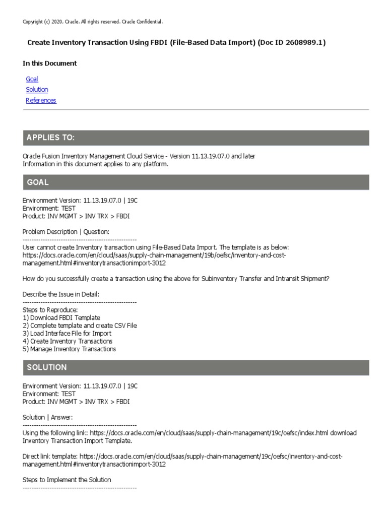 Inventory - Transaction - Document 2608989.1 | PDF | Database ...