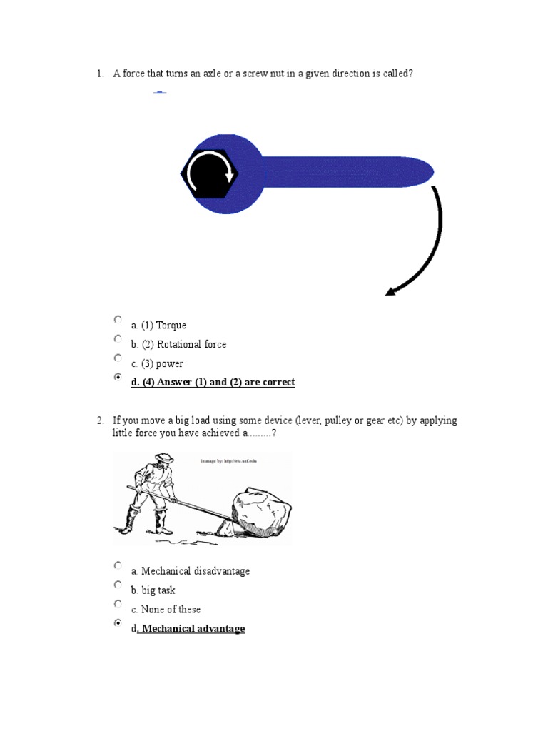 GEARS Mechanical Aptitude Test | PDF | Gear | Machines