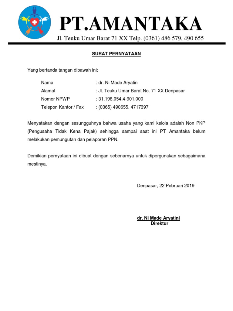 Kop PT Amantaka | PDF