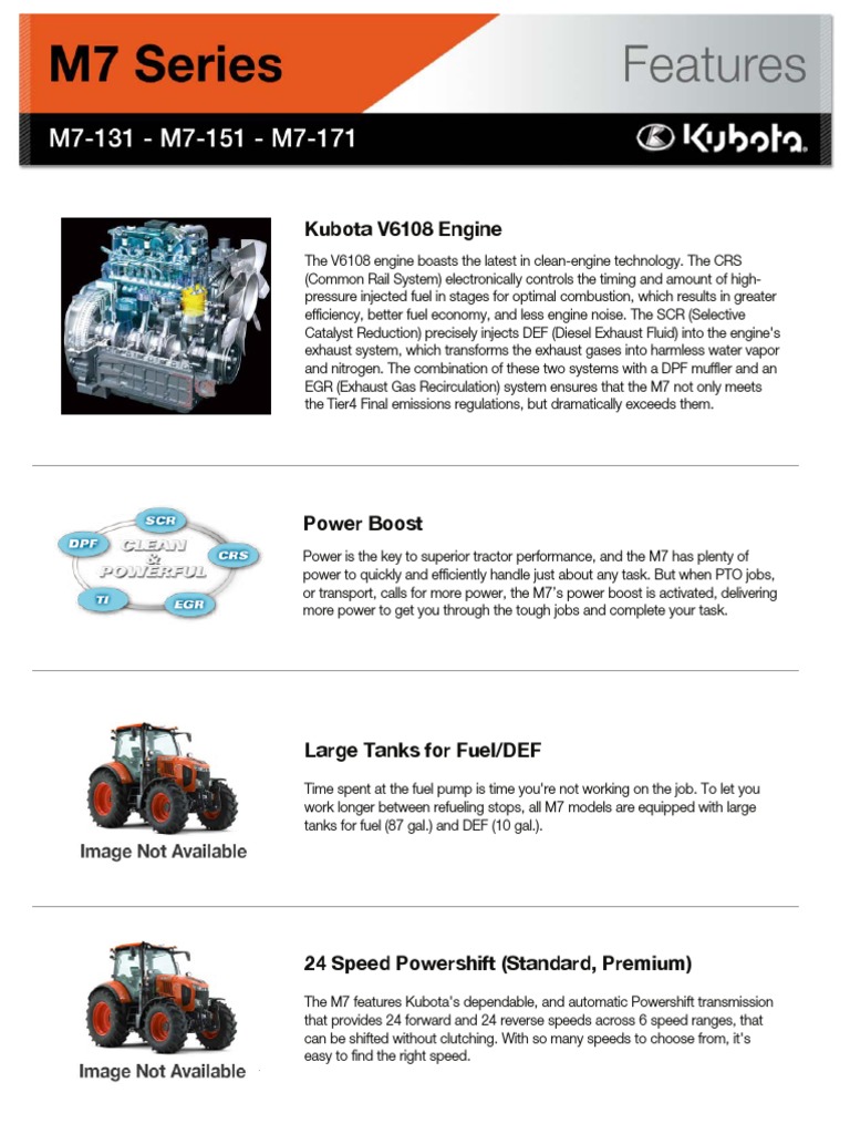 M7 Features | PDF | Transmission (Mechanics) | Exhaust Gas