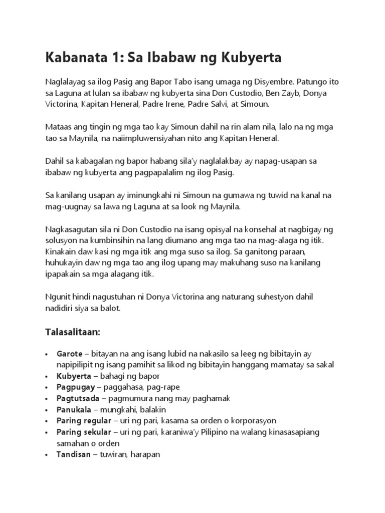 Kabanata 1 | PDF