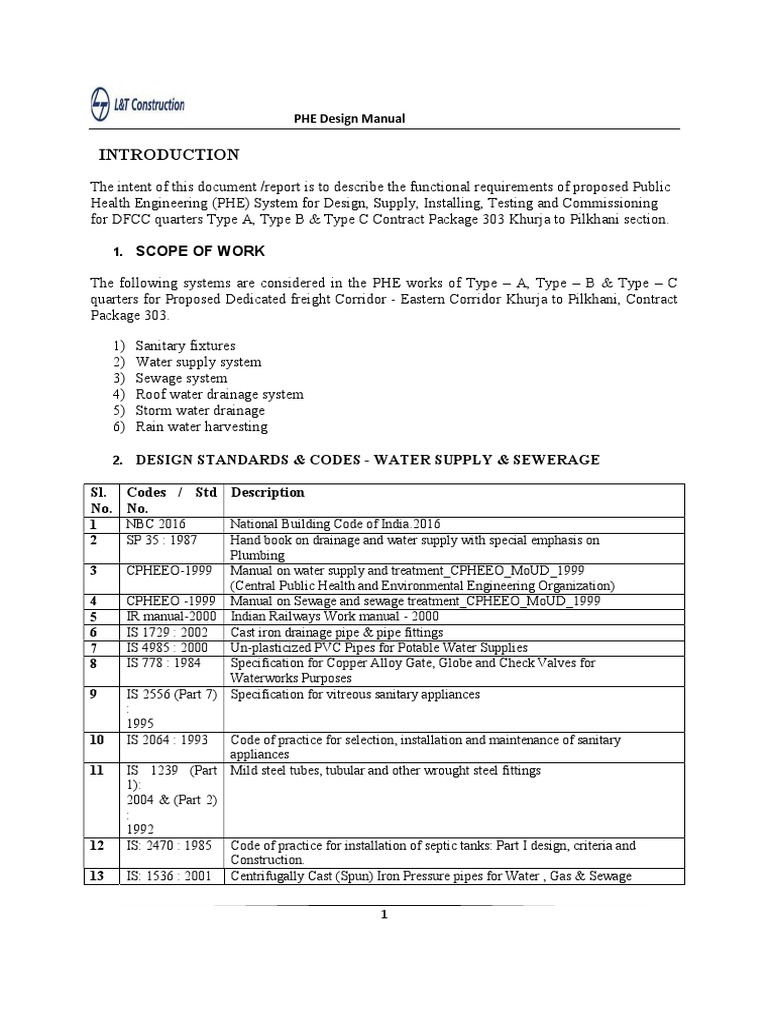 PHE Manual PDF | PDF | Sanitary Sewer | Plumbing