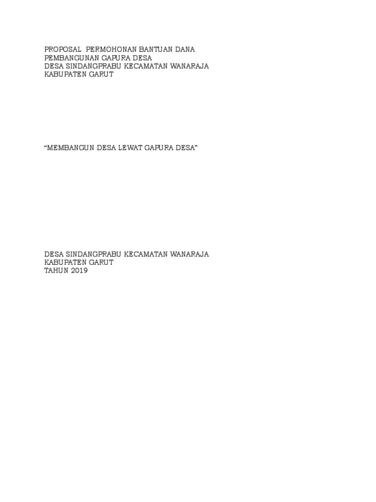 PROPOSAL Gapura | PDF