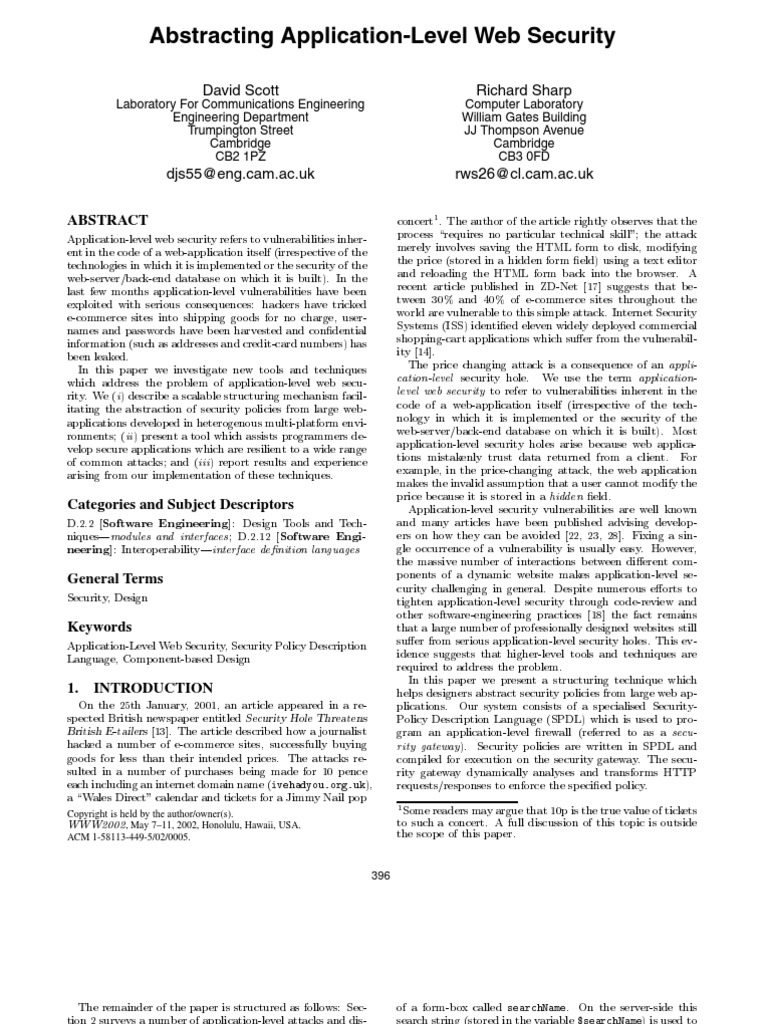 Application Level Web Security | PDF | Http Cookie | Php