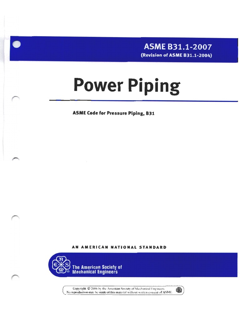 ASME B31.1-2007 (Power Piping)