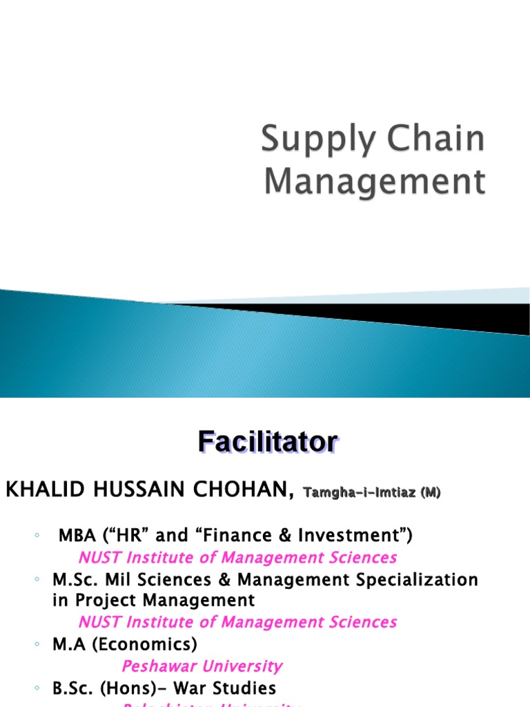 Lecture 1 Intro To SCM | PDF | Supply Chain | Inventory