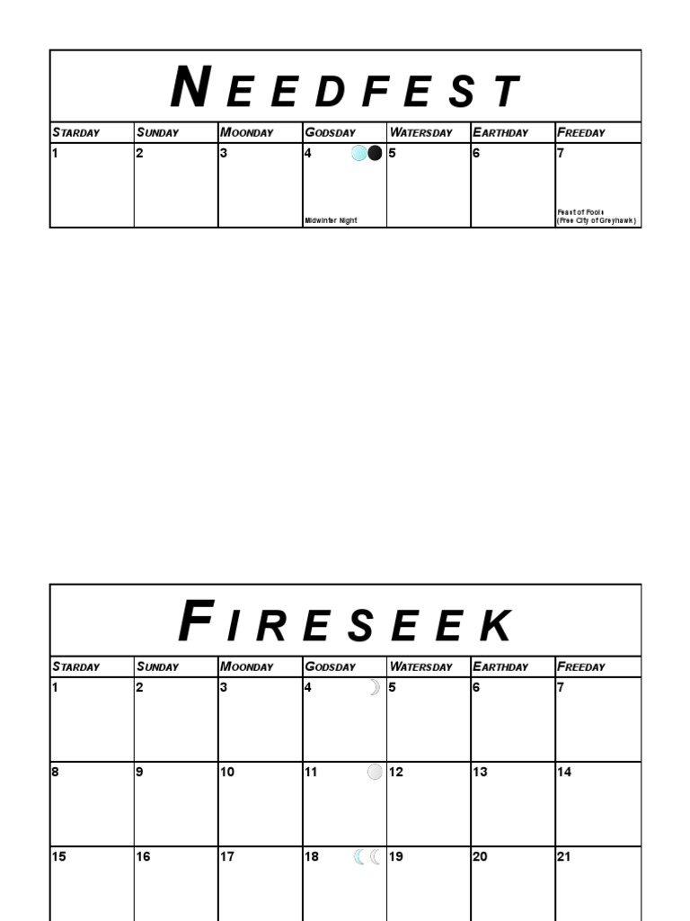 Calendar (Greyhawk) | PDF | Observances | Festival