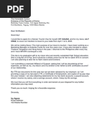 Japan Tourist Visa Cover Letter Sample | PDF | Travel Visa | Tourism