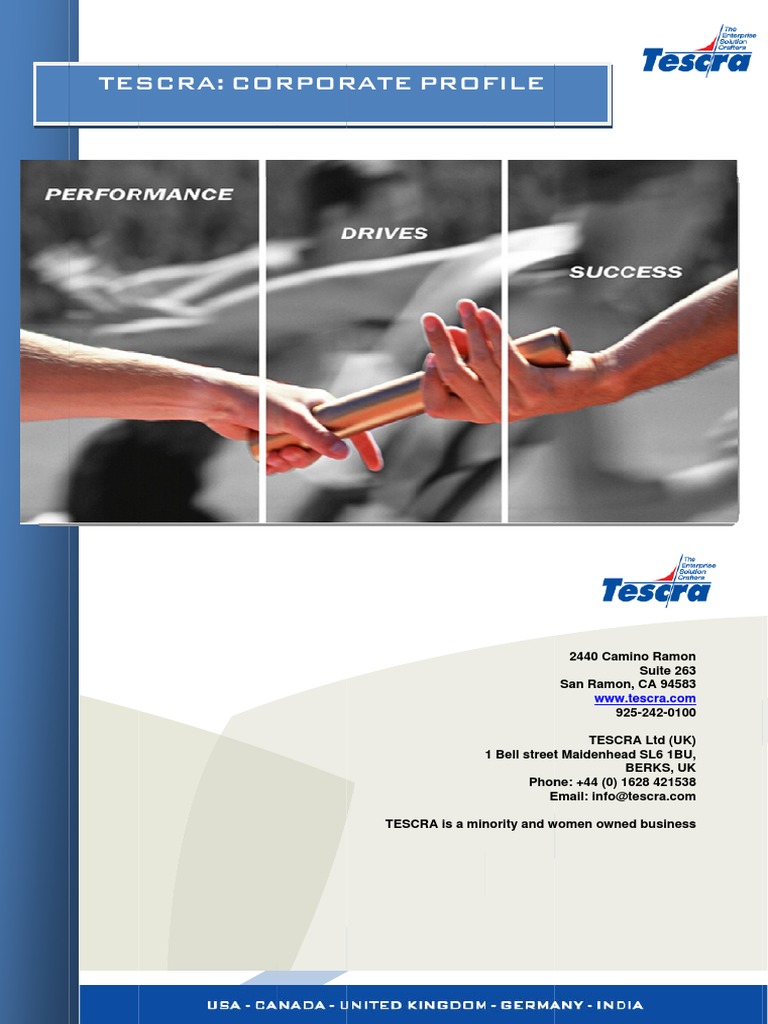 TESCRA Corporate Profile PDF | PDF | Oracle Corporation | Sas (Software)