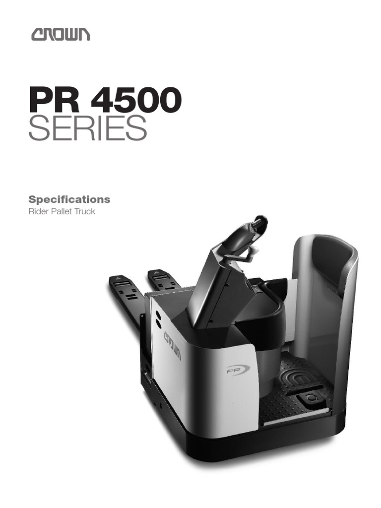 Crown rider-pallet-truck-pr4500-spec-GB | PDF | Truck | Elevator