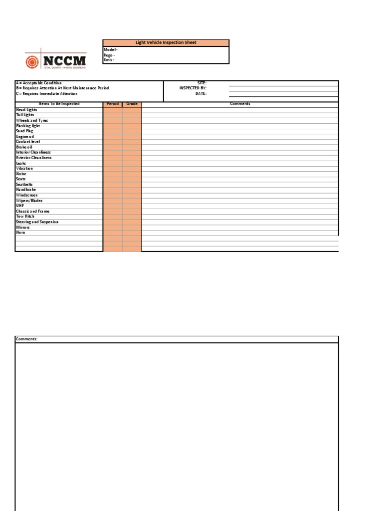 LV Inspection Sheet | PDF