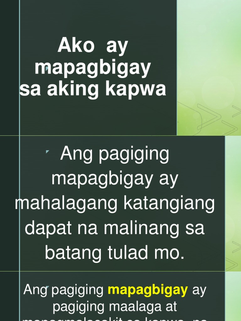 Ako Ay Mapagbigay | PDF