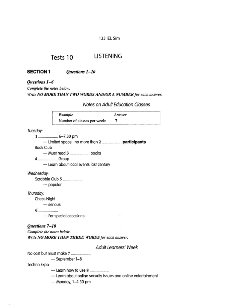 Ielts Simulation Tests | PDF