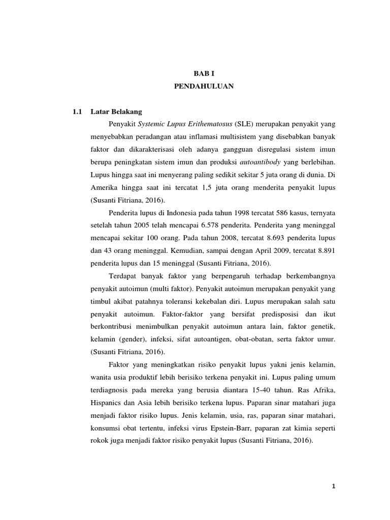Usia dan Risiko Penyakit Lupus pada Anak | PDF