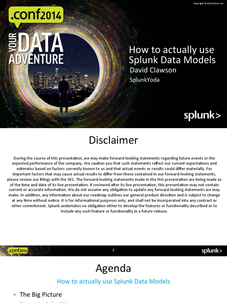 Conf2014 DavidClawson Splunk WhatsNew | PDF | Databases | World Wide Web