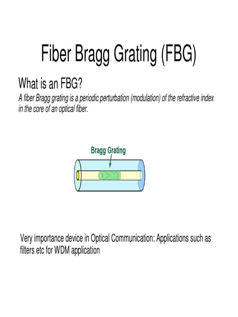 Fiber Brag Grating | PDF | Optical Fiber | Refractive Index
