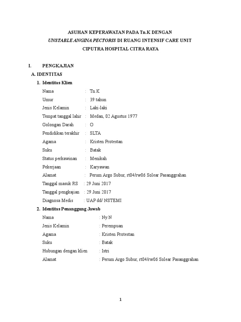 ASKEP UAP RINI Baru | PDF