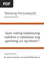 Halimbawa NG Tekstong Persuweysib | PDF