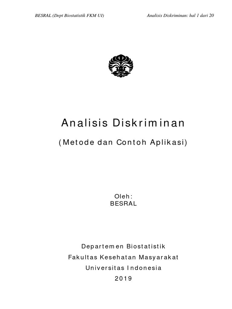 Analisis Diskriminan | PDF