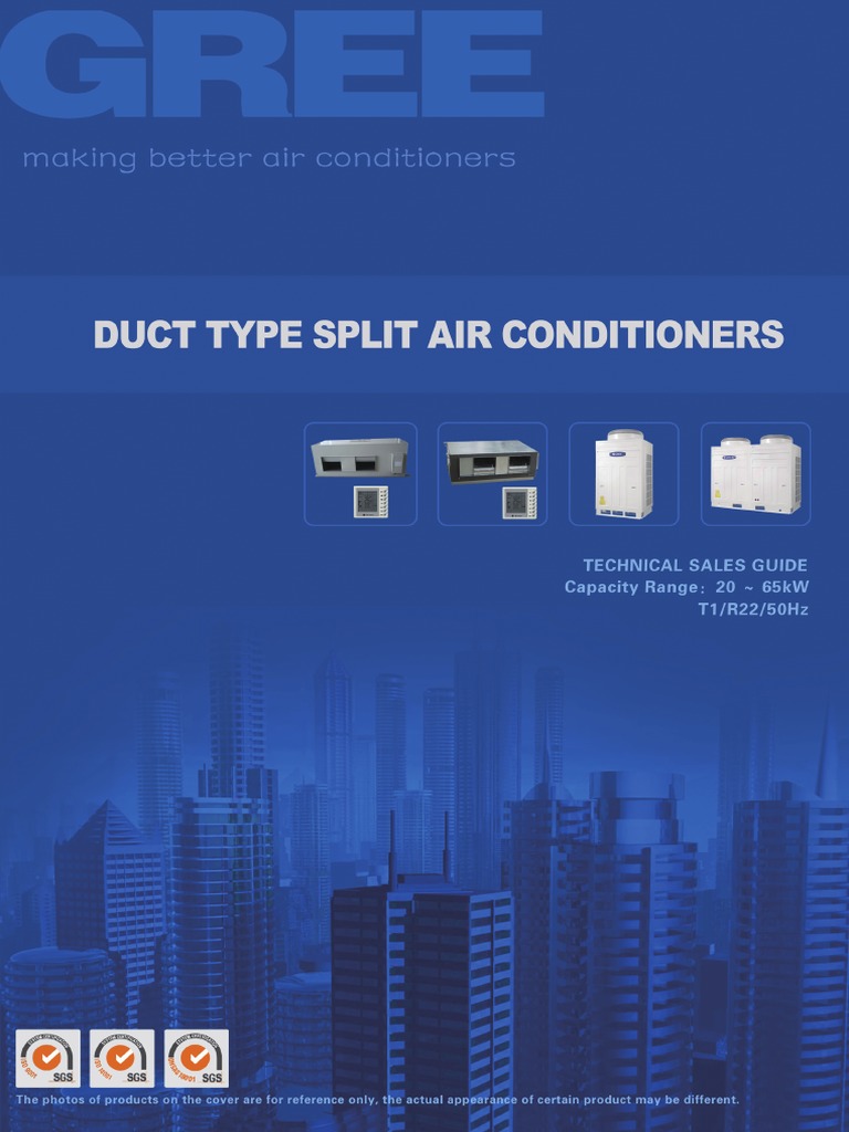 Duct Type Split AC Technical Guide | PDF | Air Conditioning | Pipe ...