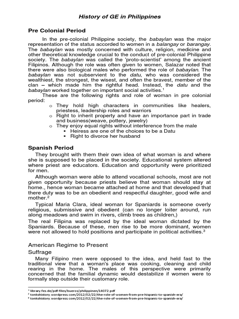 Gender-Equality Philippines | PDF | Woman | Gender Role