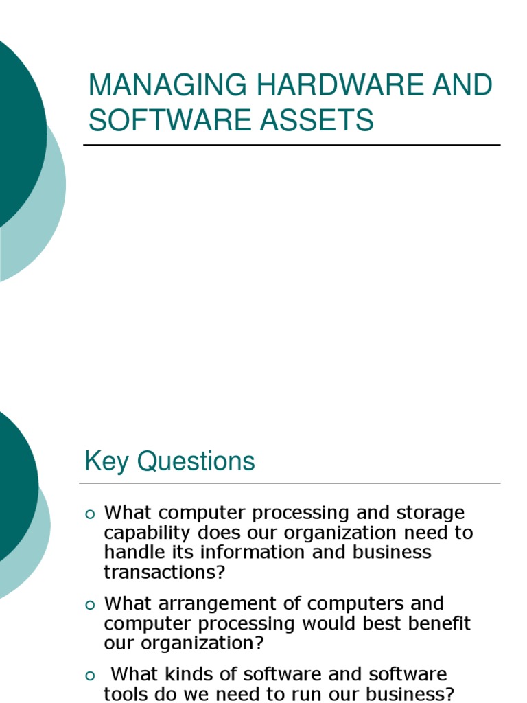 Managing Hardware and Software Assets | PDF | Computer Program ...
