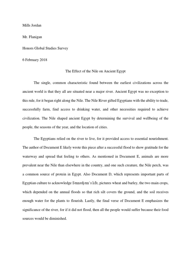 Nile River DBQ | PDF | Nile | Ancient Egypt