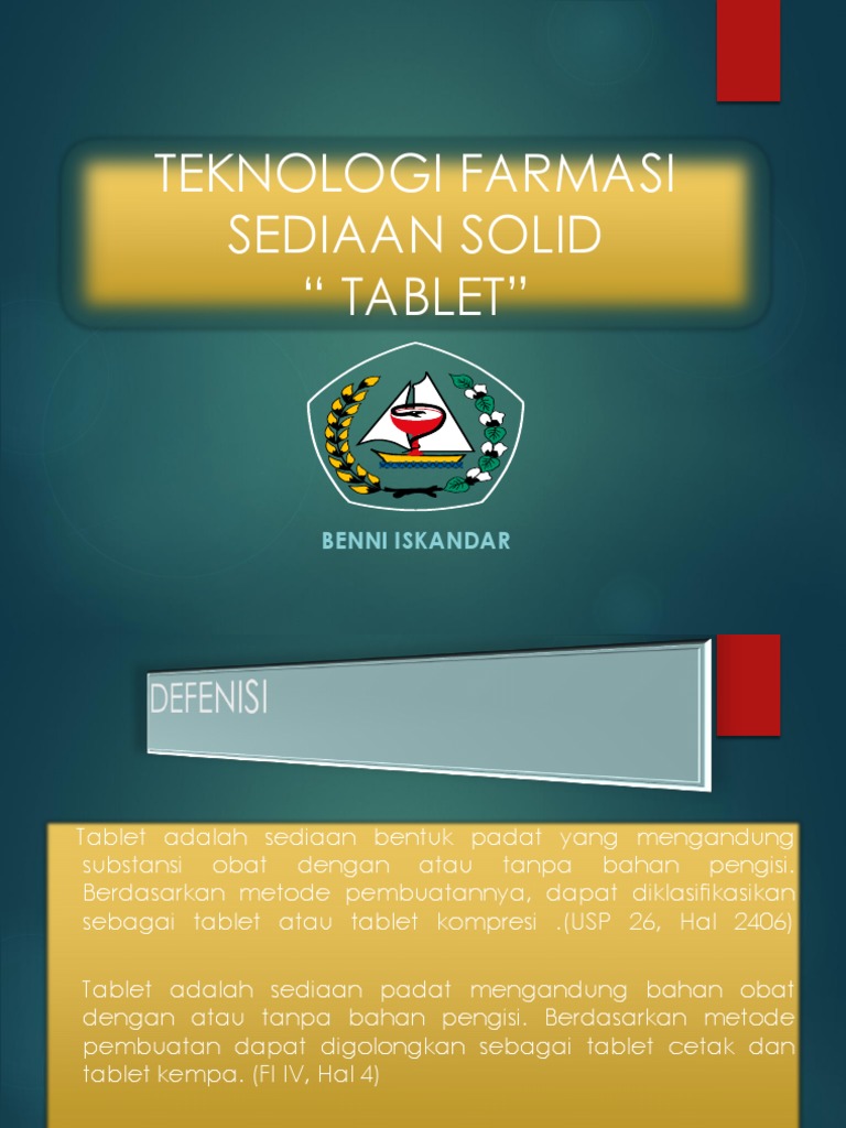 Jenis Sediaan Tablet | PDF