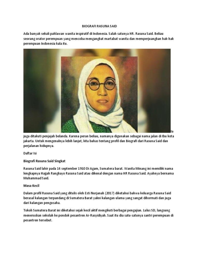 Biografi Rasuna Said | PDF