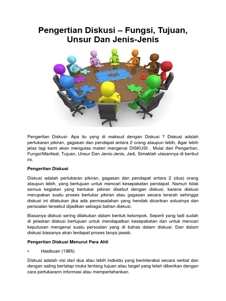 Pengertian dan Jenis Diskusi | PDF