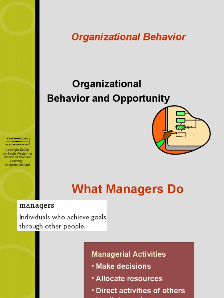 Organizational Behavior and Opportunity | PDF | Organizational Behavior ...