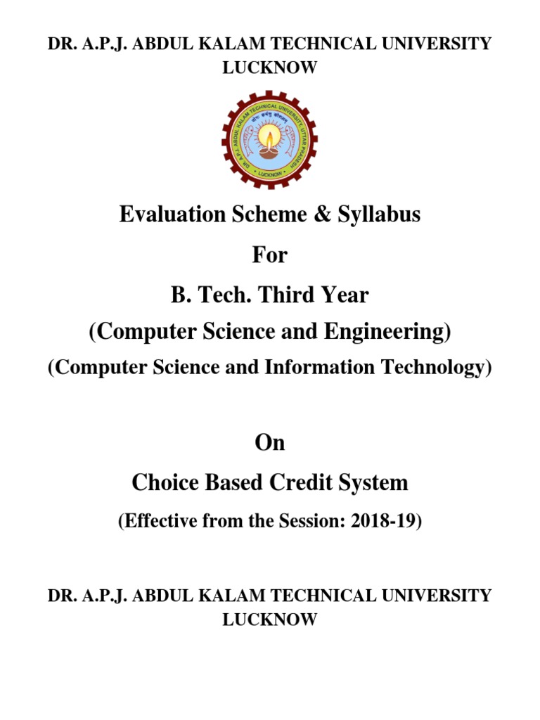 3rd Year Syllabus Computer Science & Engineering 2018-19 | PDF ... 3rd Year Syllabus Computer Science & Engineering 2018-19 | PDF ...
