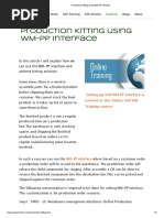 Material Staging in Production Supply Area WM PP | PDF