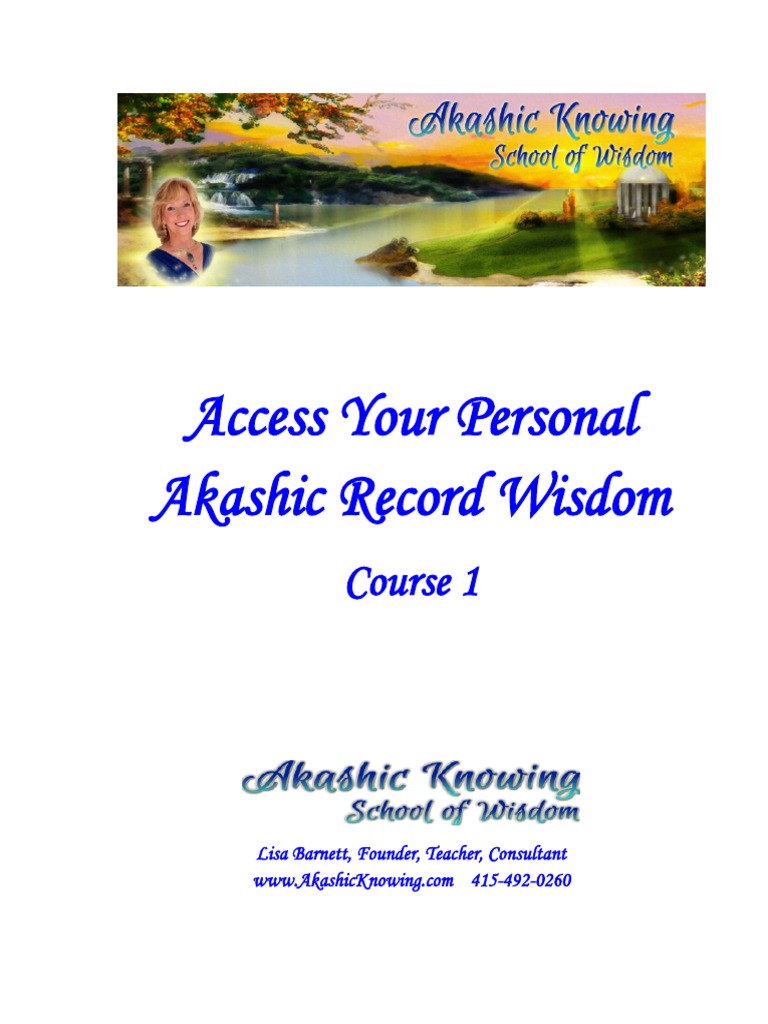 Akashic Knowing School of Wisdom Course 1 Manual For Tele Course PDF | PDF | Forgiveness | Prayer