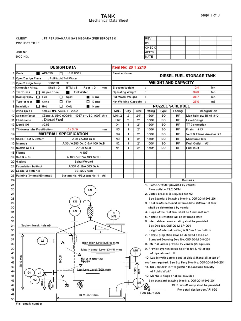 Diesel Tank DS | PDF | Liquids | Mechanical Engineering