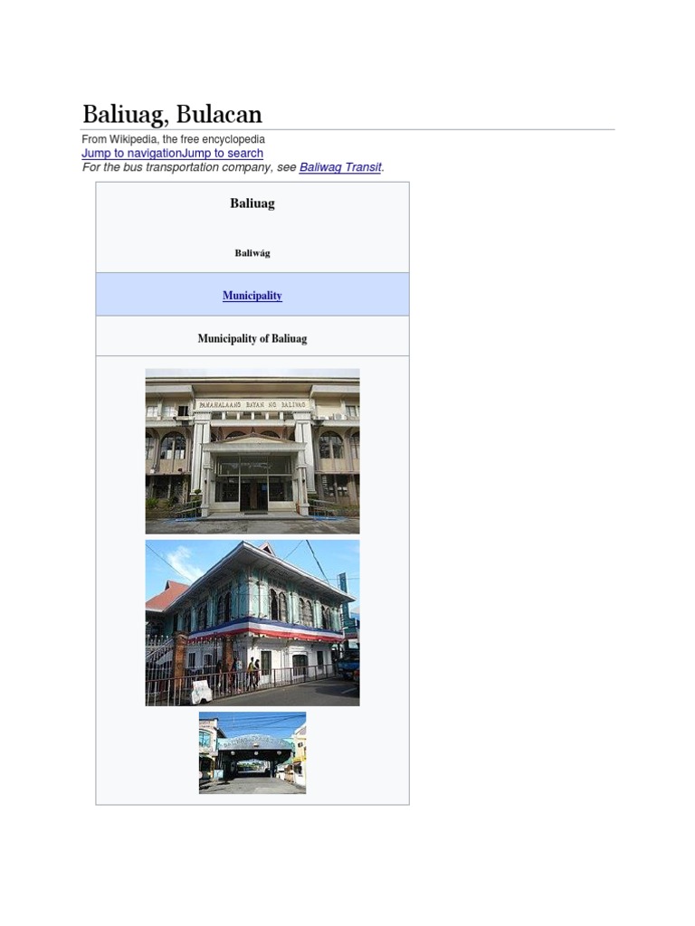 History of Baliuag Bulacan | PDF