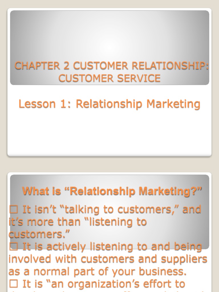 Understanding Relationship Marketing | PDF | Customer Satisfaction ...